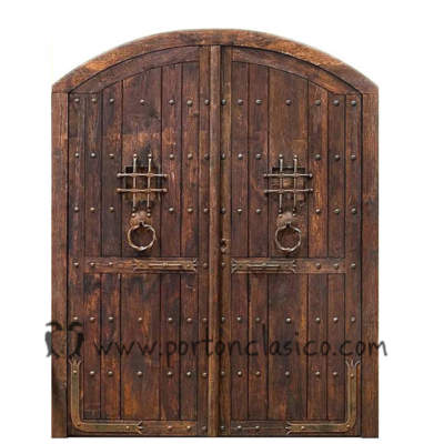 Portón de Madera de Doble Hoja ⋆ Porton Clásico