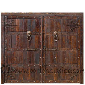 Portón de Madera de Doble Hoja ⋆ Porton Clásico